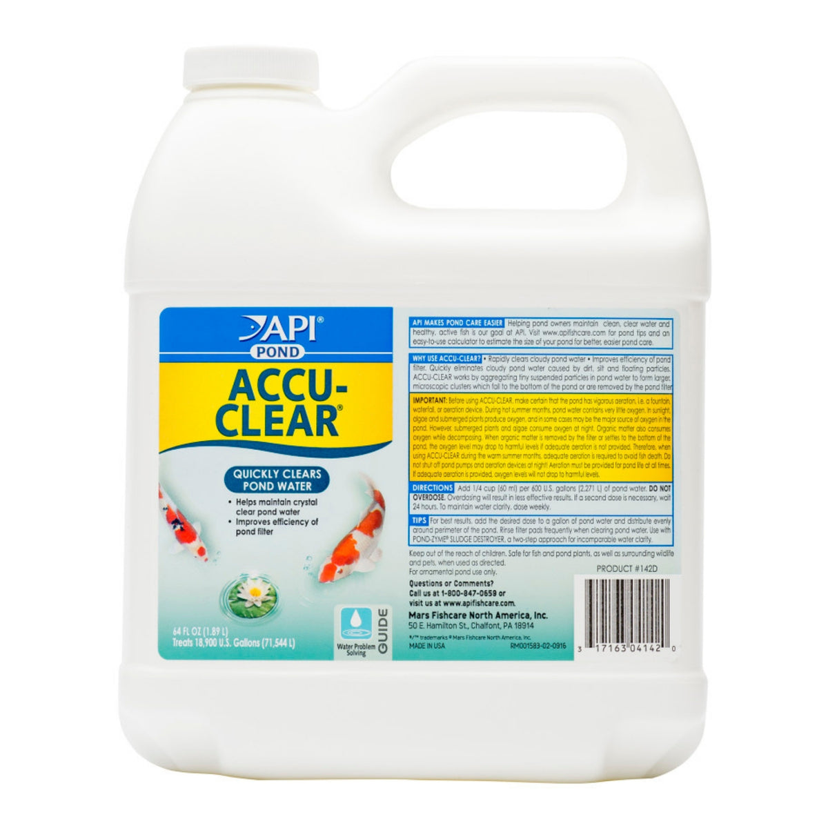 API Pond Accu-Clear Water Clarifier 1ea/64 fl oz./Fish Water Care – PDS