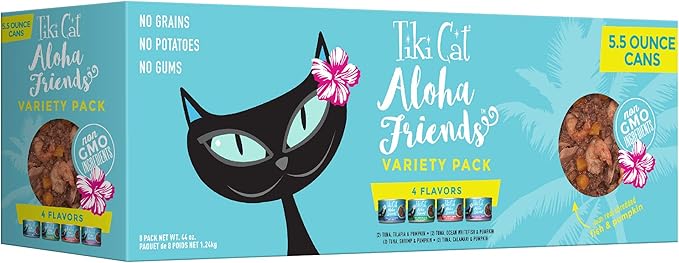 Tiki Pets Cat Aloha Chicken 5.5Oz Pouch Variety Pack (Case of 8) – Pet ...